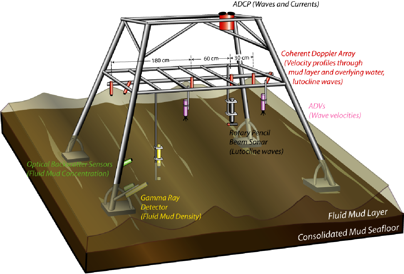 MURI: Mechanisms of Fluid-Mud Interactions Under Waves